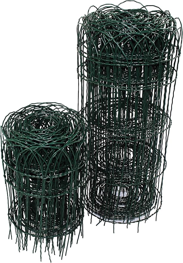 Garden Border Lawn Edging 10m x 400mm or 650mm PVC Coated Green Wire ...