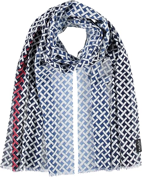 FRAAS Damen Schal mit Grafik-Print aus reiner Baumwolle, 50 x 178 cm ...