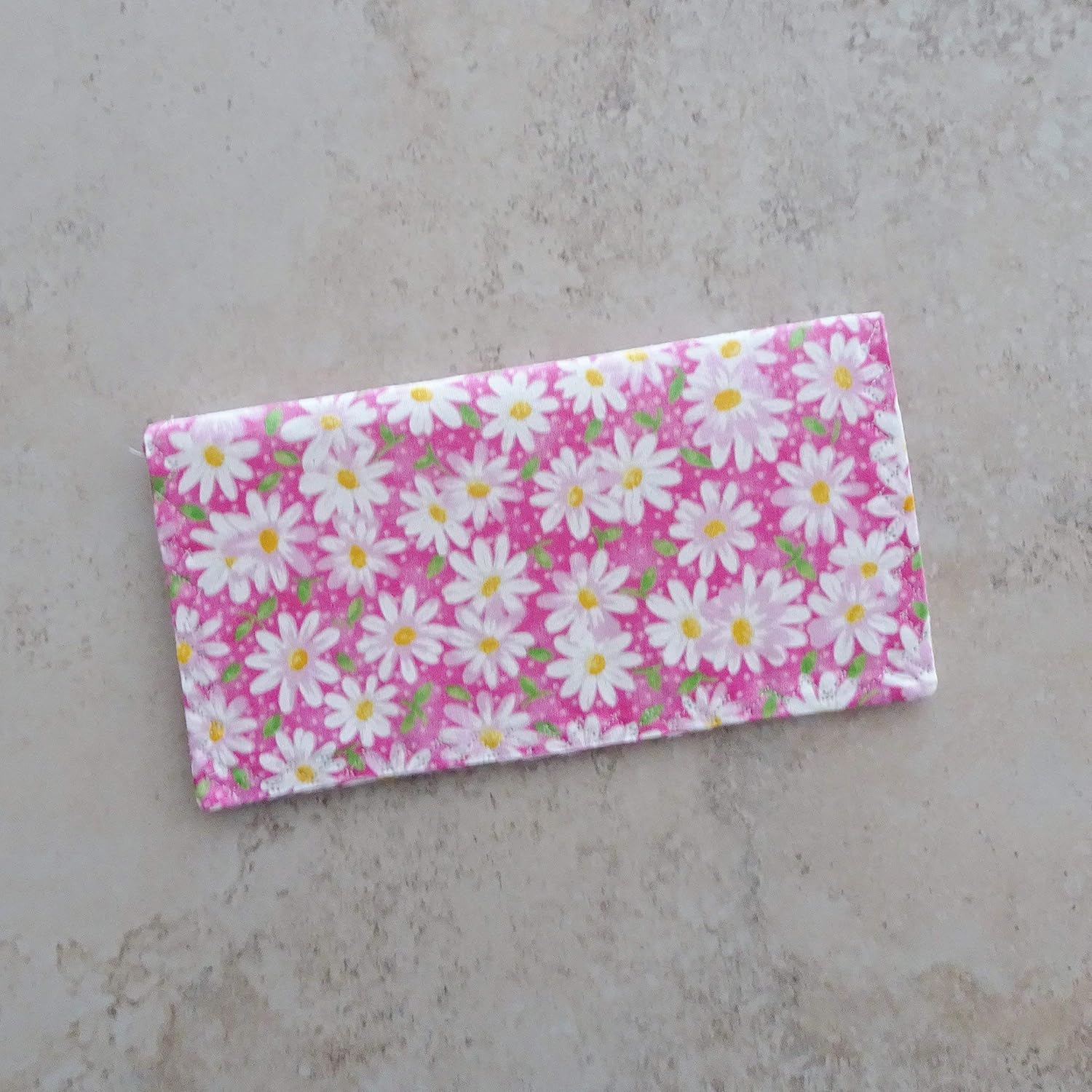 Amazon.com: Daisy Checkbook Cover - Billfold Wallet - Pink Floral ...