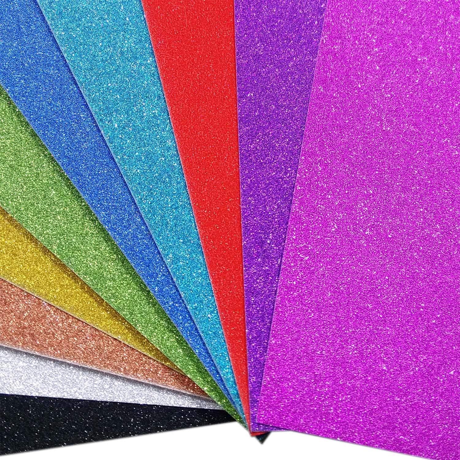 Misscrafts Glitter Paper Card Stock A4 Multi Colours to Celebrate Party ...