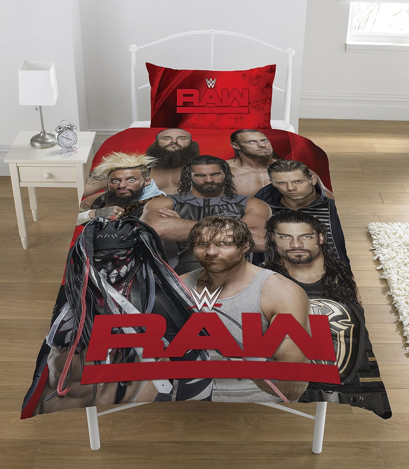 WWE 'Raw v Smackdown Duvet Set, Polyester-Cotton, Multicolour- Single ...