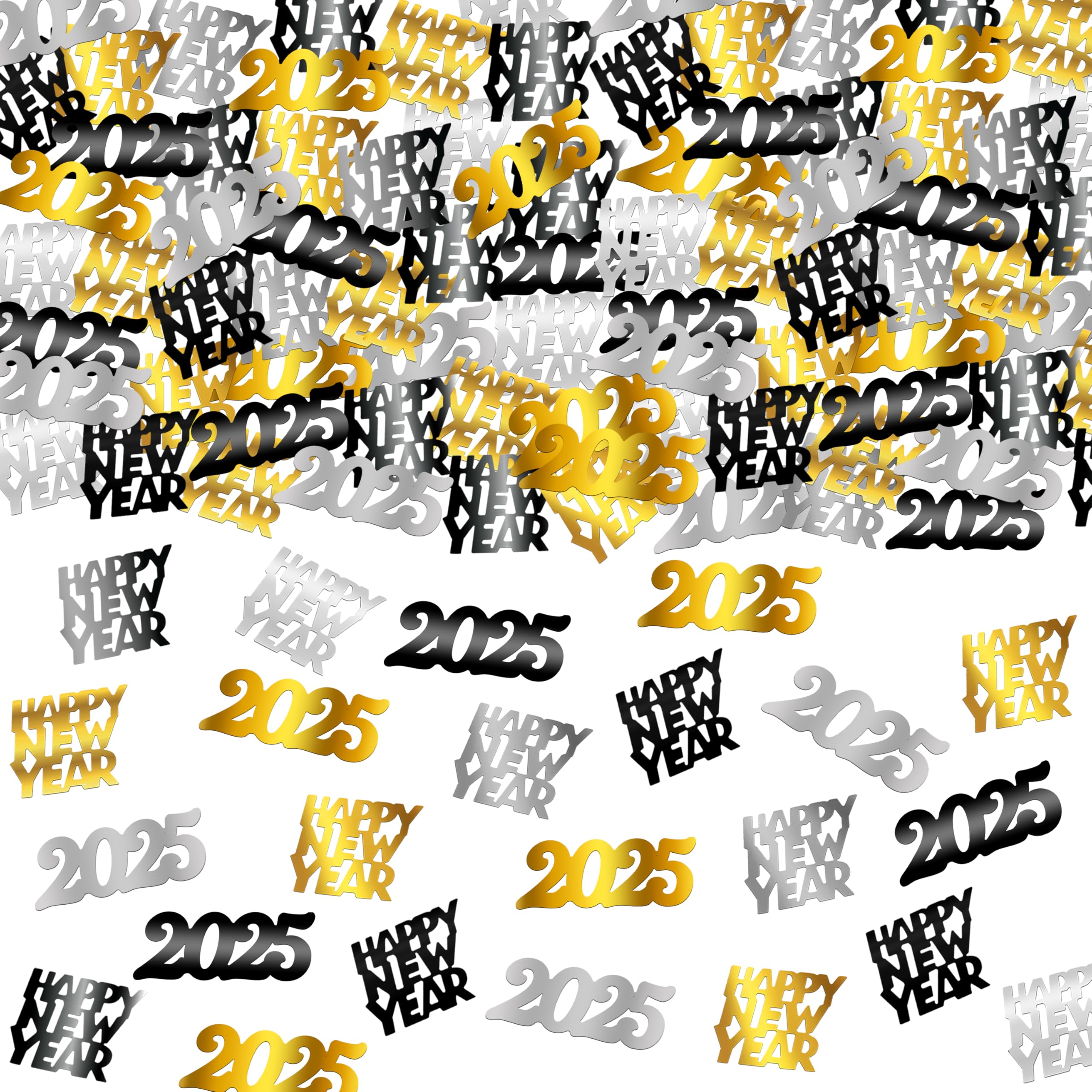 KatchOn, Black, Gold and Silver 2025 Confetti - 1.8 Ounce, Pack of 500 ...