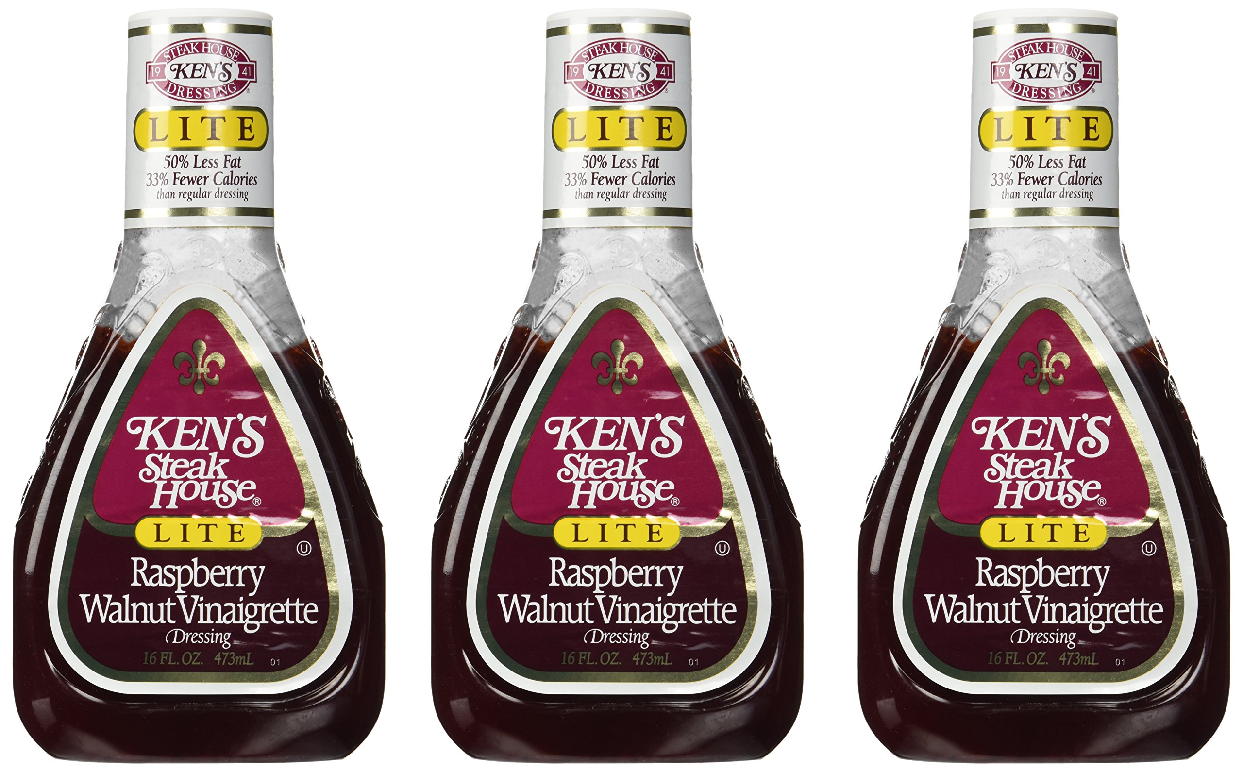 Amazon.com : Kens Steak House Lite Balsamic Vinaigrette Dressing, 16 ...