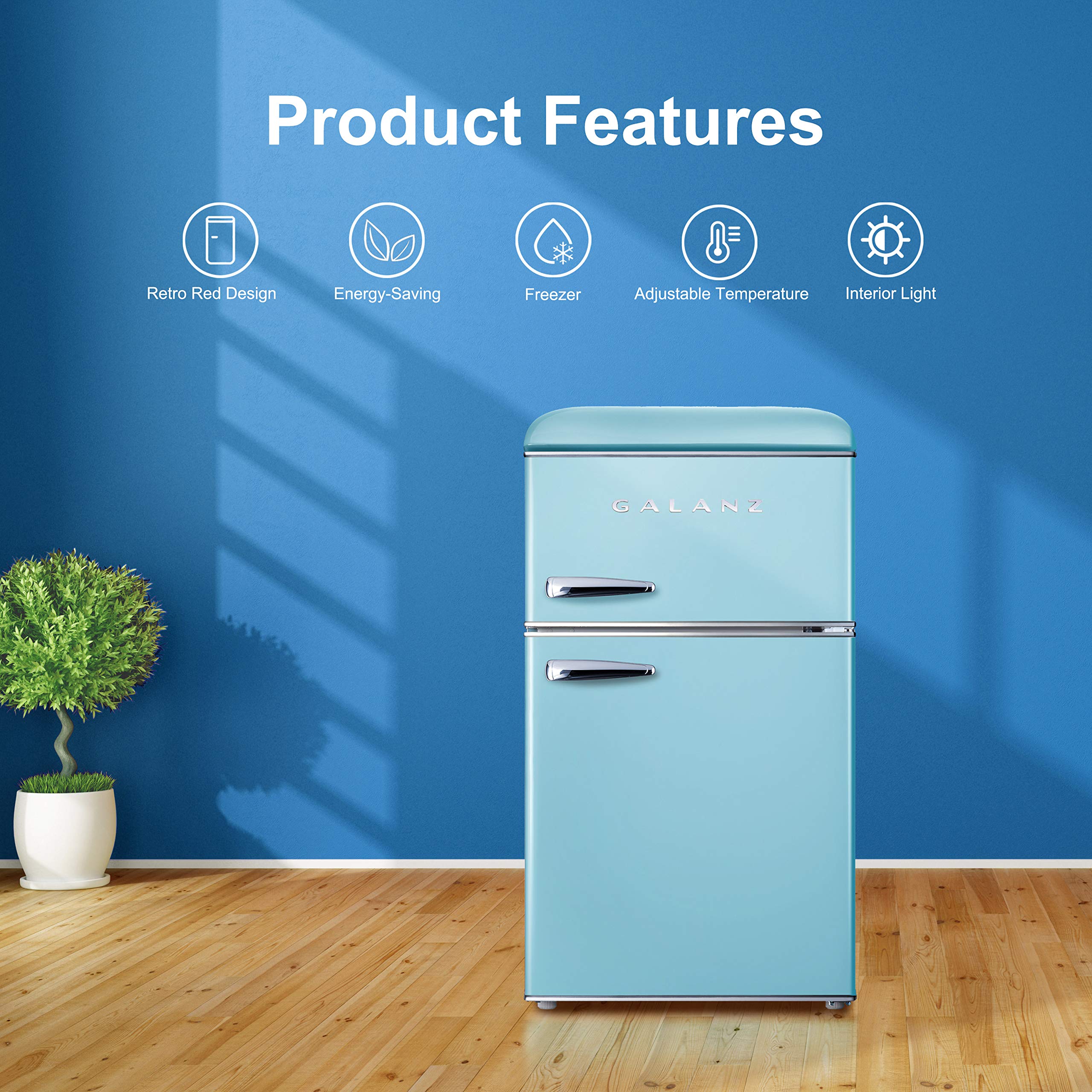 Mua Galanz Retro Compact Refrigerator with Freezer, Mini Fridge with ...