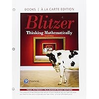 Amazon.com: Thinking Mathematically: 9780134686516: Blitzer, Robert: Books