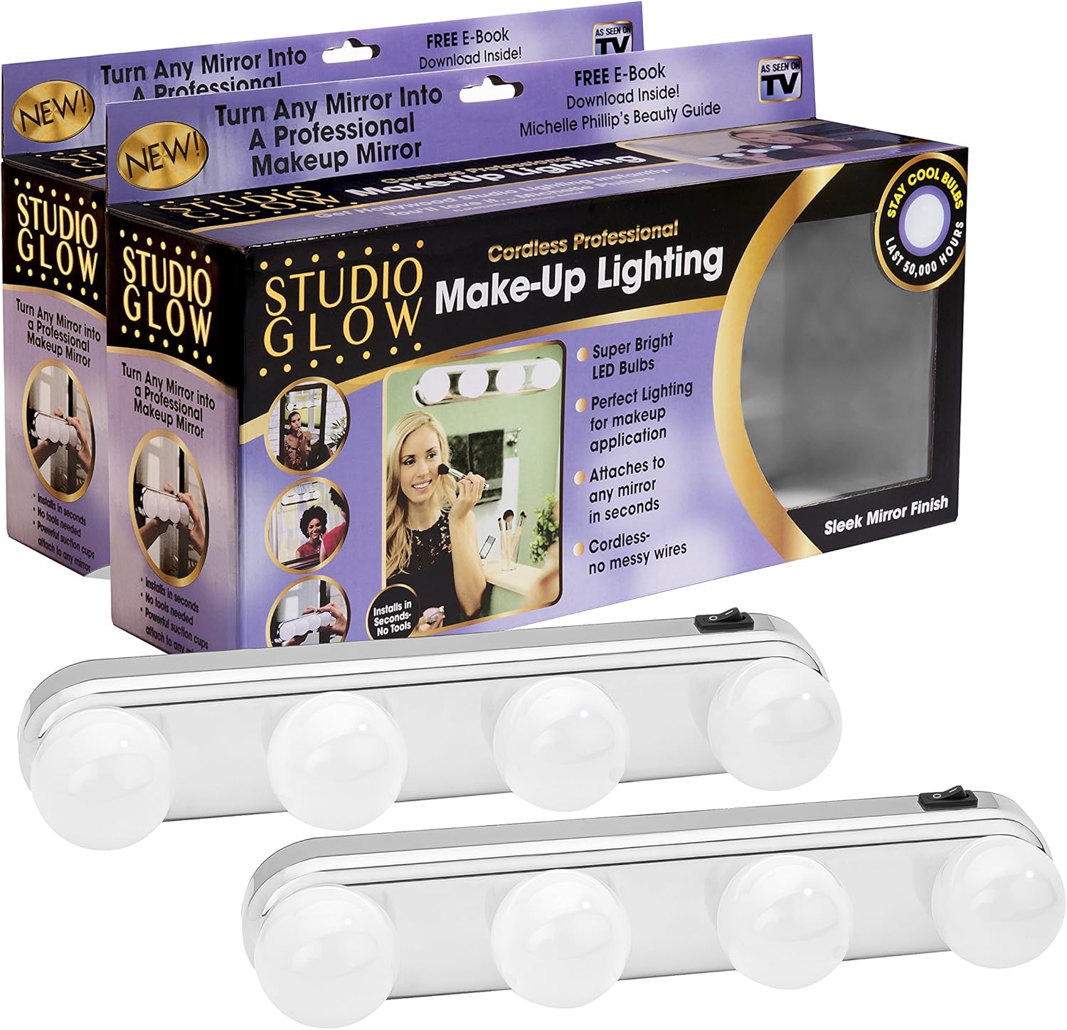 Amazon.com: Studio Glow - Vanity Make Up Light (2-Pack): Home Improvement