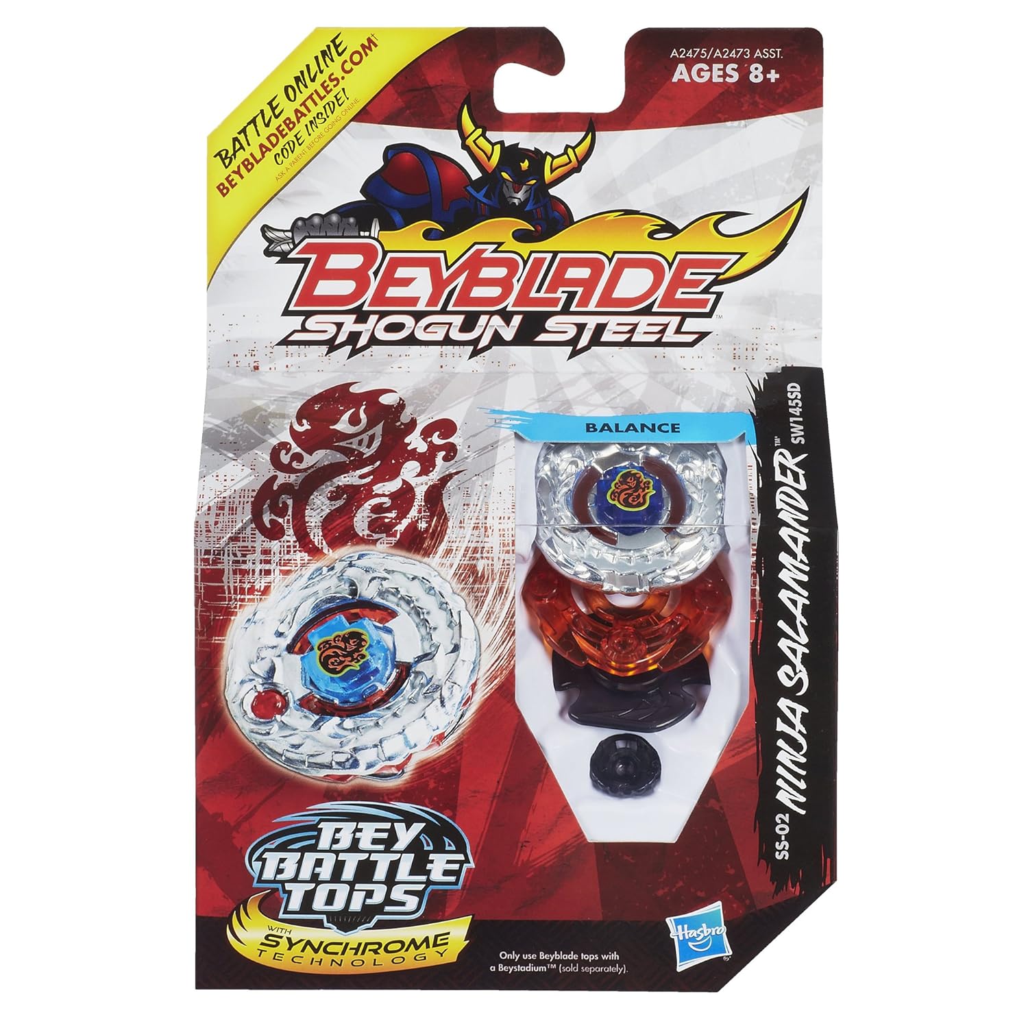 BEYBLADE SW145SD Shogun Steel Beybattle SS-02 Ninja Salamander Tops ...