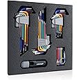 Lichamp 37-Piece Rainbow Allen Wrenches Sets, Torx Metric Hex Key Set with Colored Foldable ...