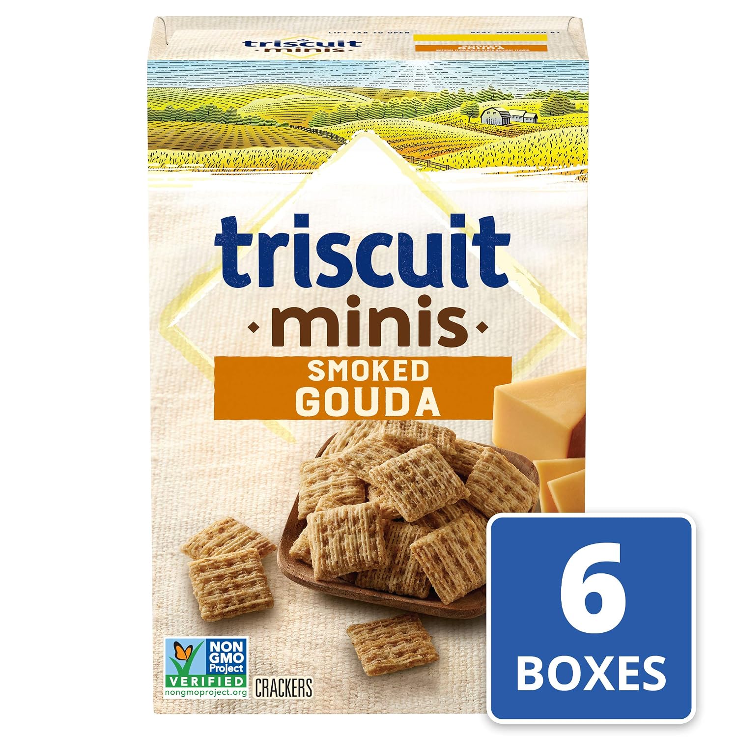 Amazon.com : Triscuit Minis Smoked Gouda Crackers, Non-GMO, 8 Ounce ...