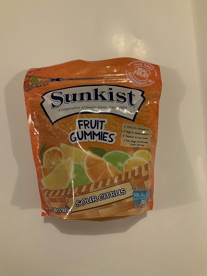 Amazon.com : Sunkist Fruit Gummies Sour Citrus : Grocery & Gourmet Food