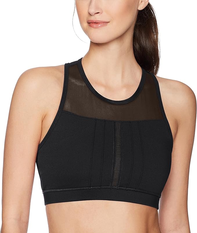 Danskin Women's Racerback Sports Bra with Back Cutouts and Mesh Inserts ...