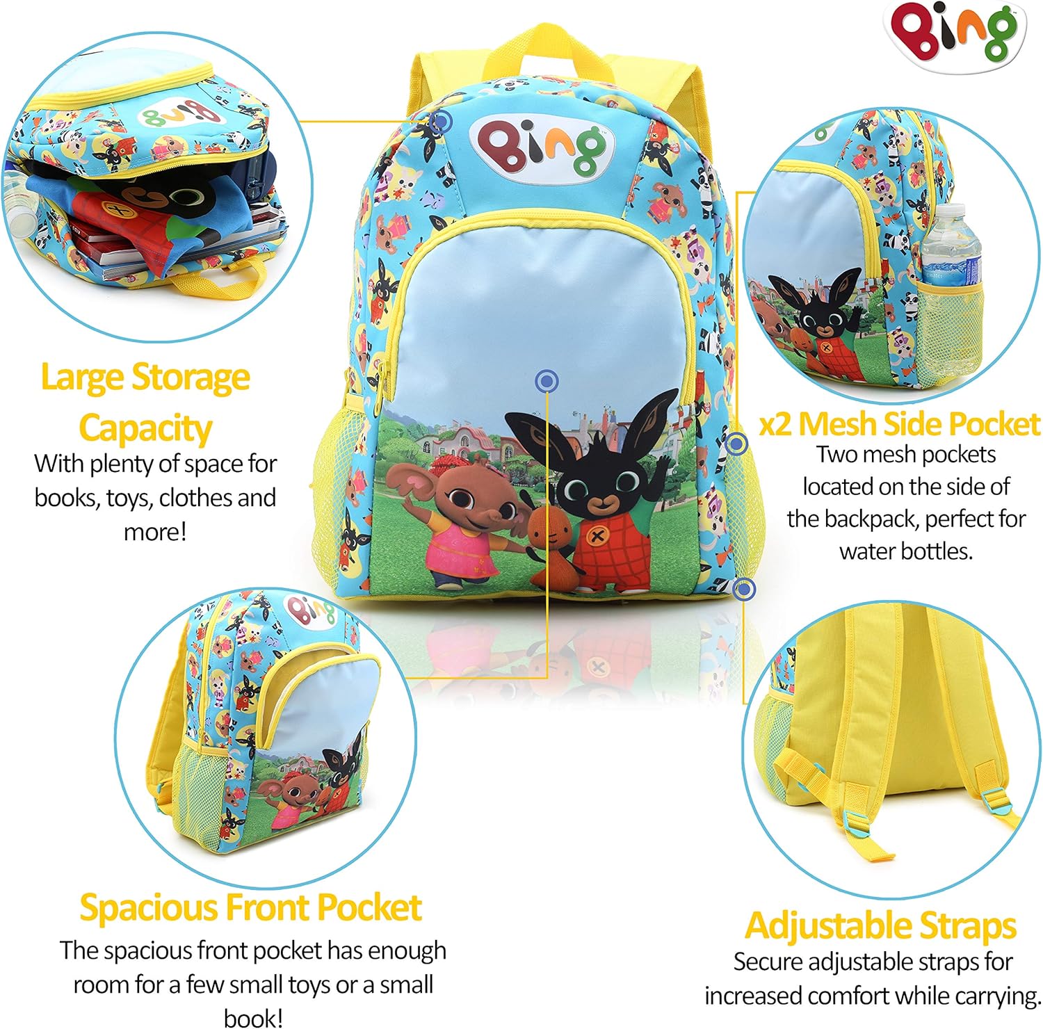 Bing Bunny Junior Backpack for Boys and Girls Nursery Bag School Bag ...