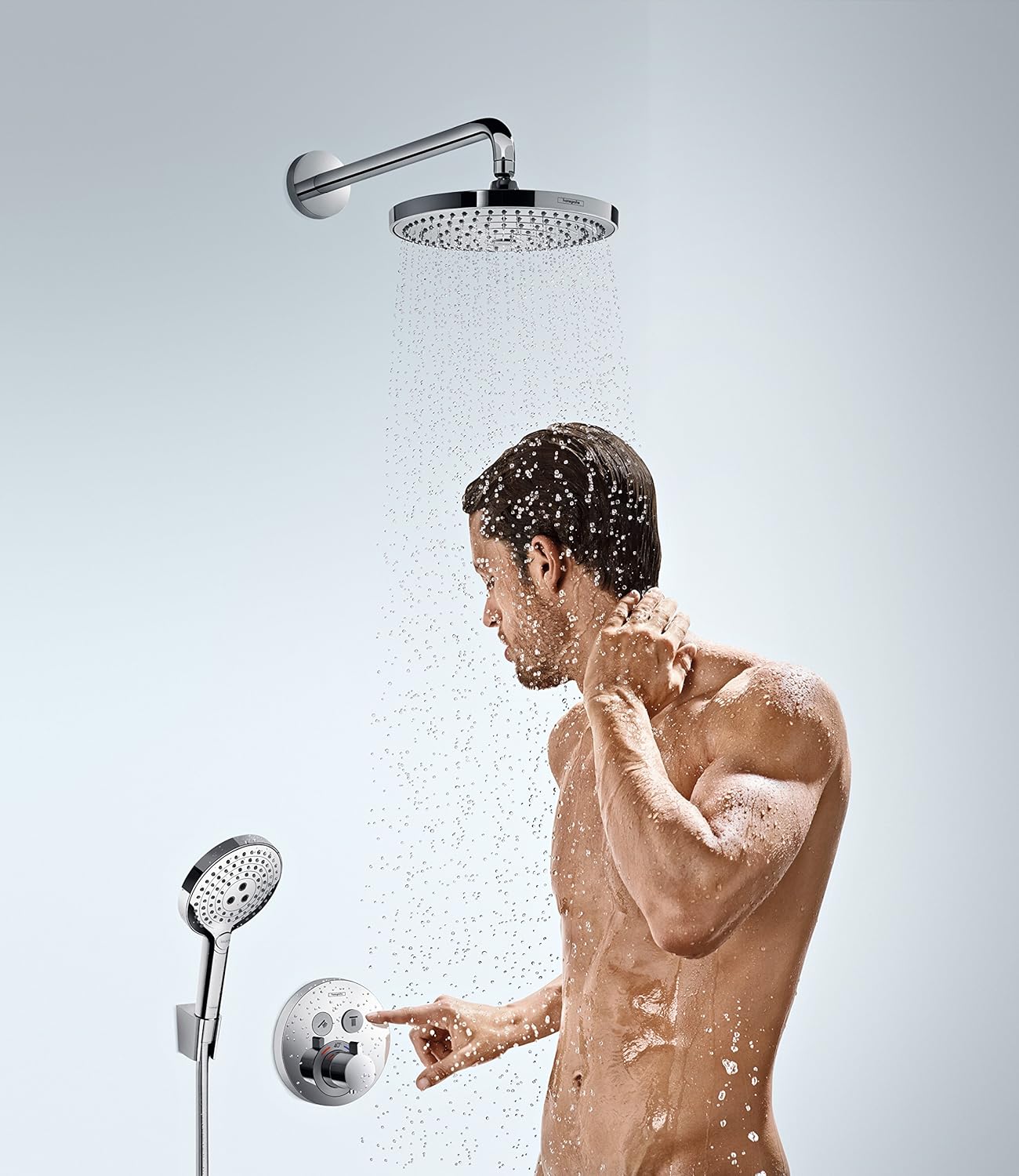 Bianco/Argento Hansgrohe 26470400 Soffione Raindance Select S 240 2Jet ...