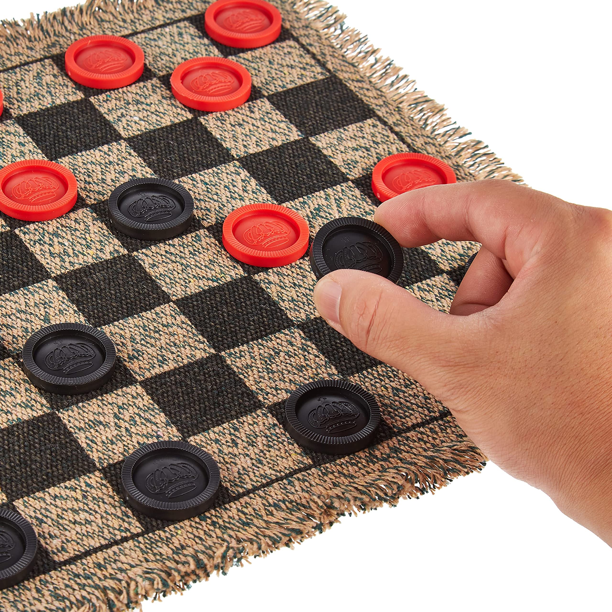 Mua 3-in-1 Mini Checkers Rug + Classic & Mega Tic Tac Toe - Portable ...