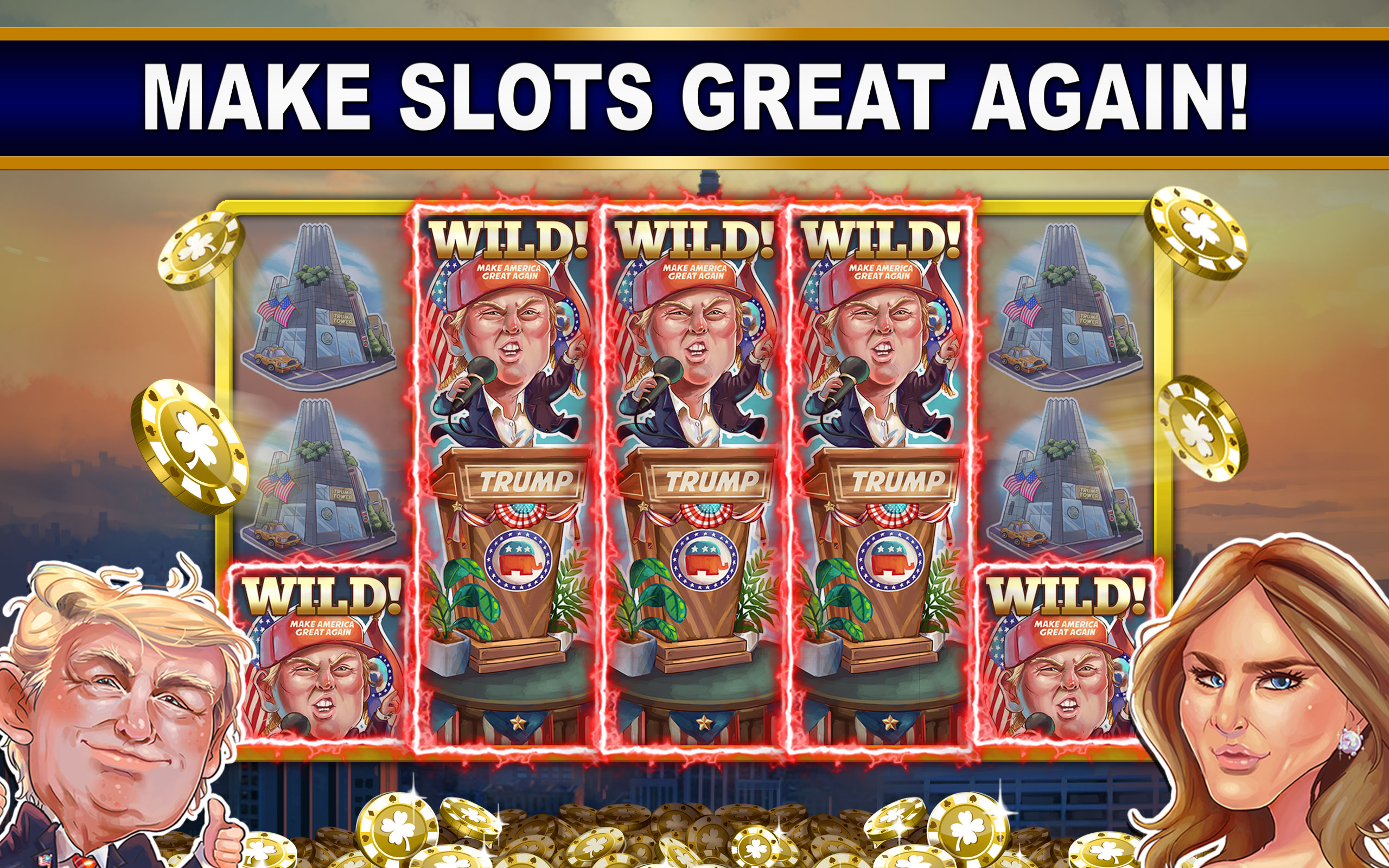 SLOTS: Trump vs. Hillary Clinton Free Slots Games - Play Election 2016 ...