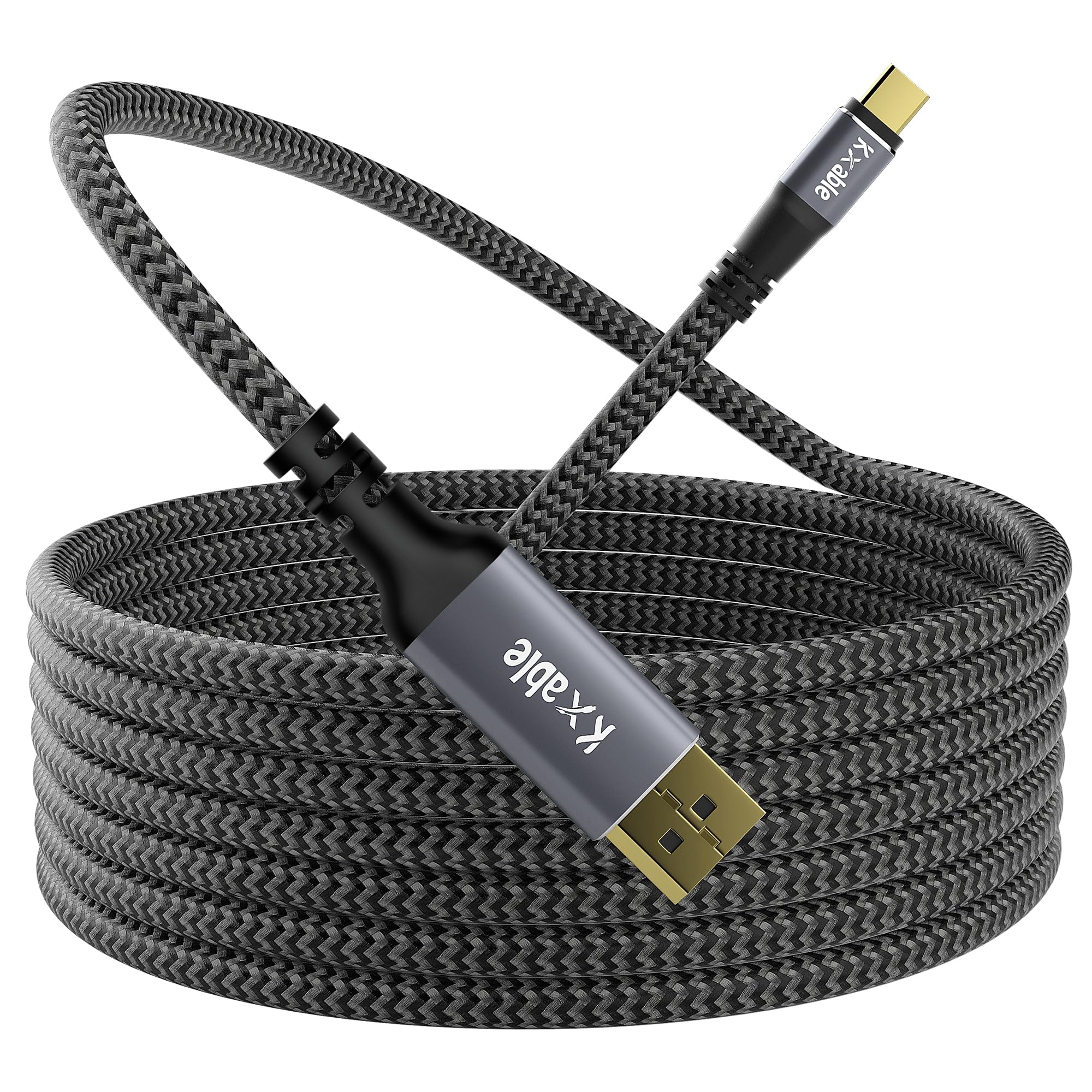 USB C to DisplayPort Cable 25 Feet, 4K@60Hz, Type C to DP 1.2 Braided ...