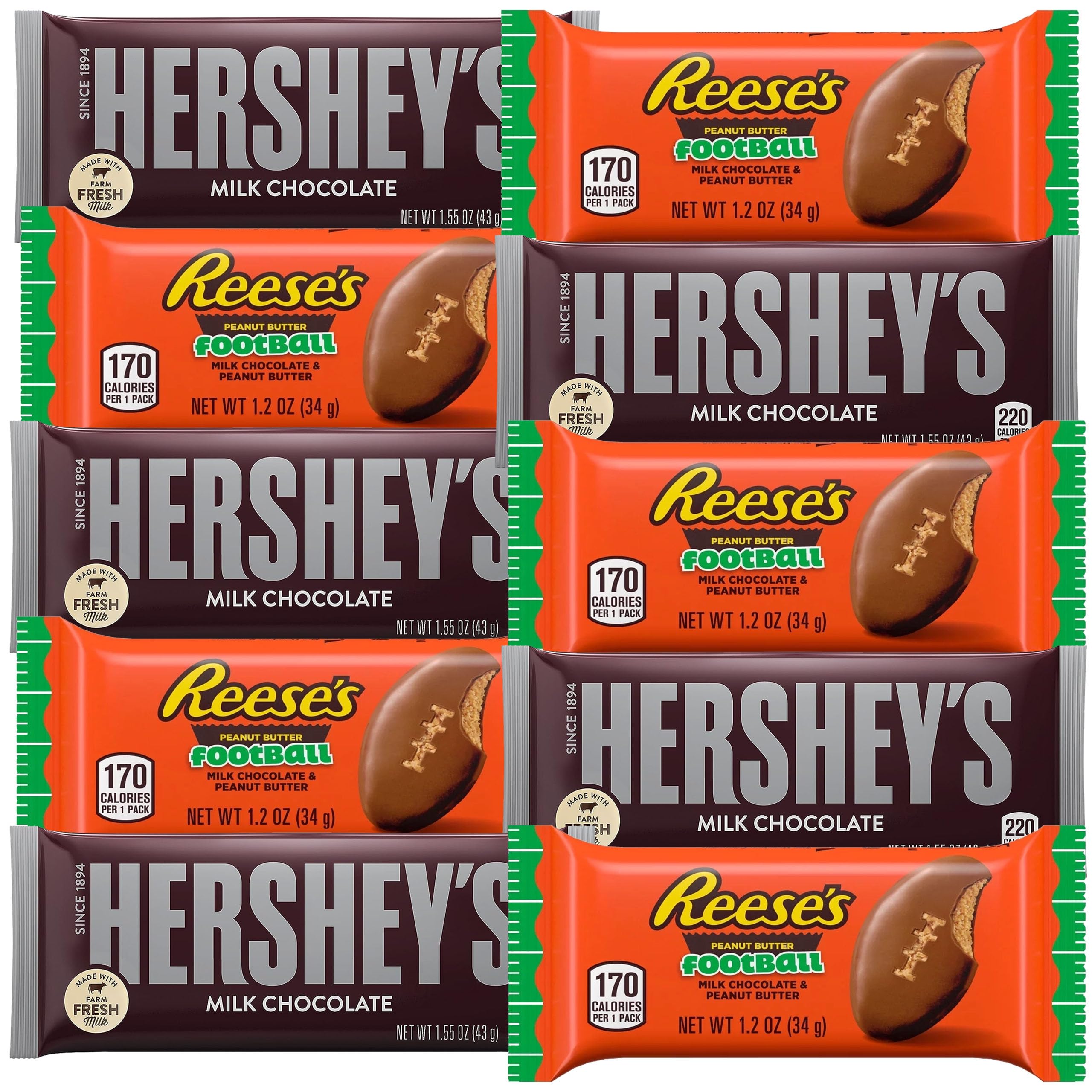 Mua Milk Chocolate and Peanut Butter Football Candy Assortment, Bulk 36 ...