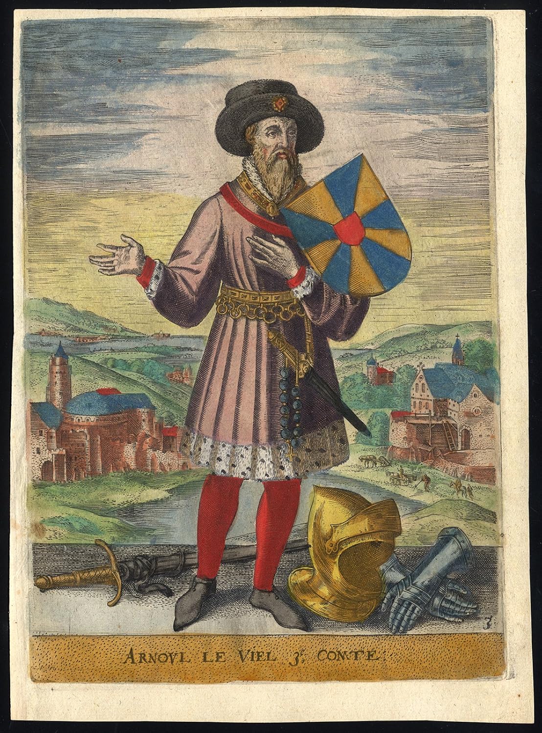 Amazon.com: Antique Print-ARNULF OF FLANDERS-THE GREAT-COUNT-ARMOUR ...