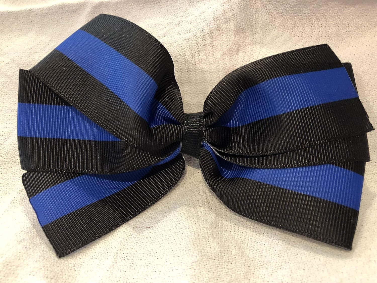 Amazon.com: Police Hair Bow, Police Bow, Thin Blue Line Bow, Girls Hair ...