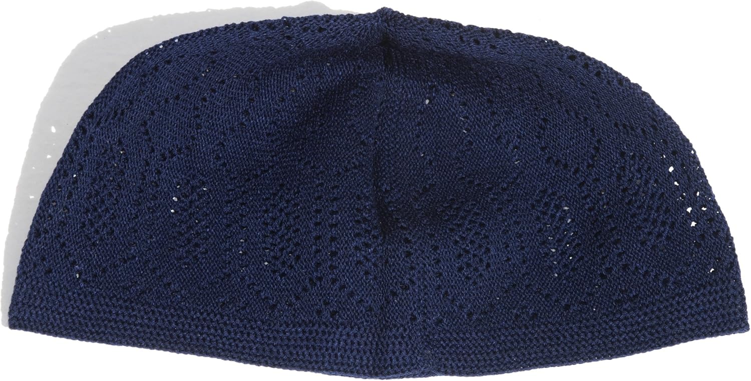 Dark Blue One-size Turkish Muslim Islamic Kufi Hat Takke Peci Skull Cap ...