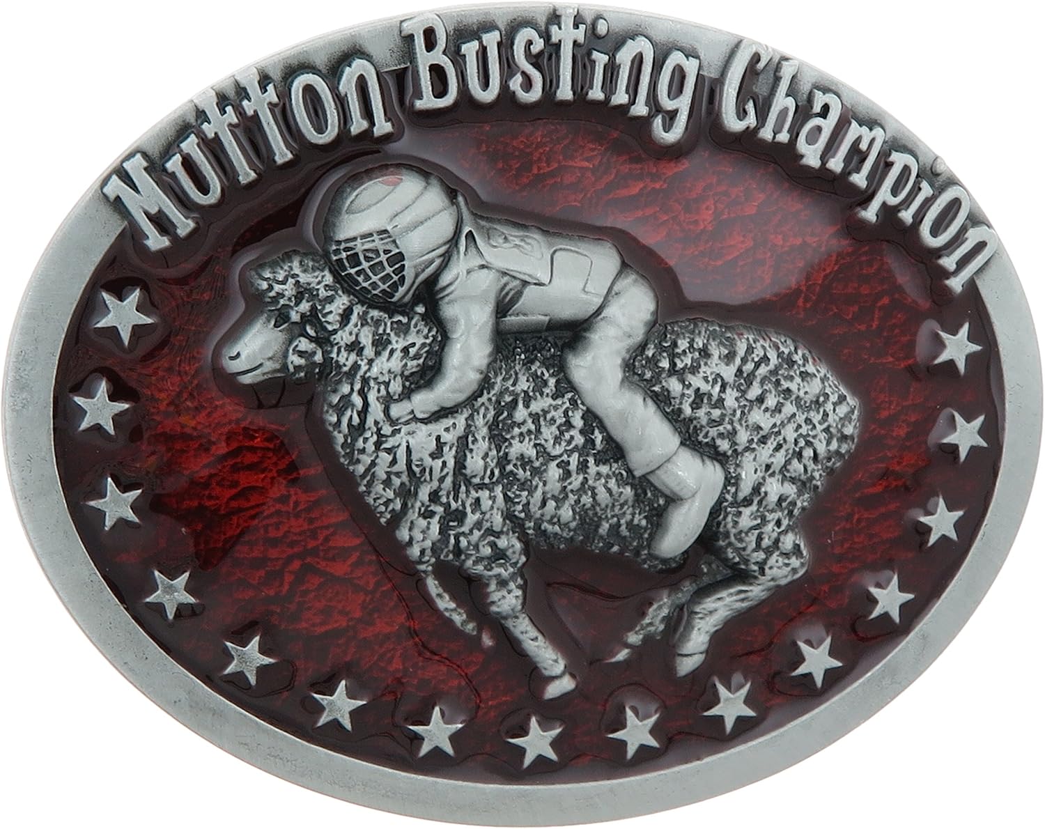 Amazon.com: Mutton Busting Champion Western Cowboy Red Enamel Belt ...