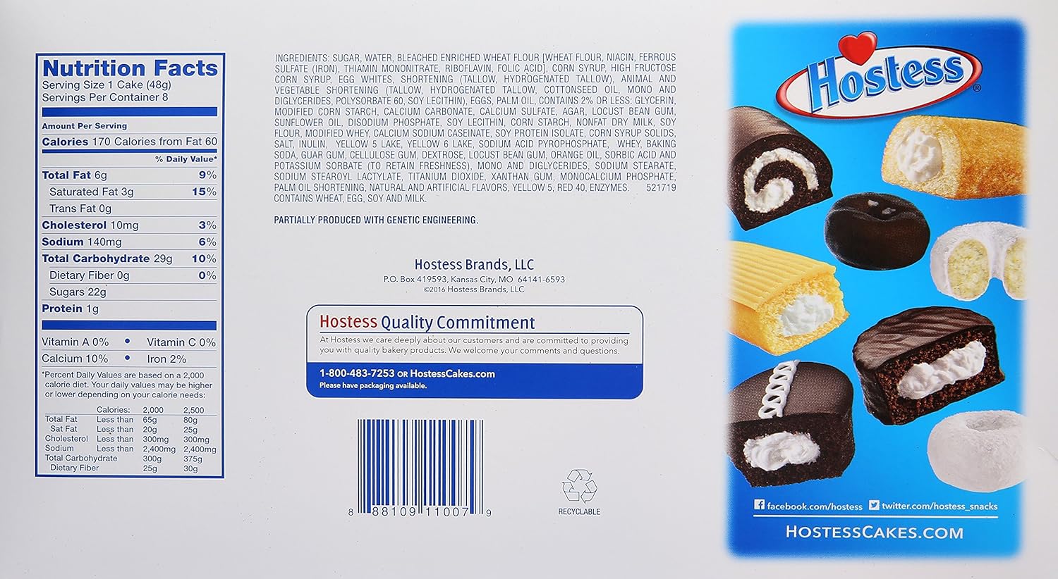 Hostess Cupcakes Nutrition Label Besto Blog