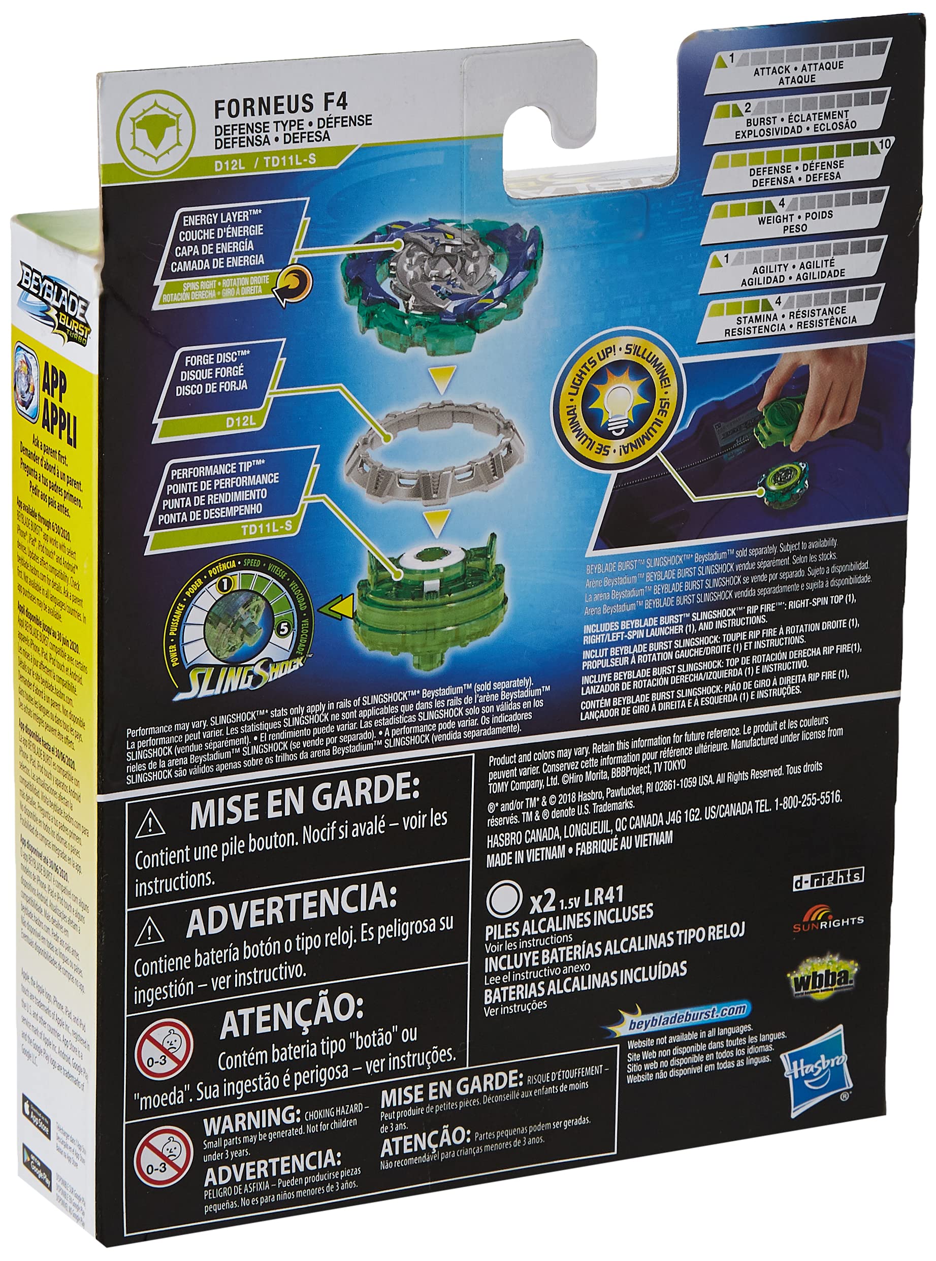 Mua BEYBLADE Burst Slingshock Rip Fire Starter Pack Forneus F4: Light ...