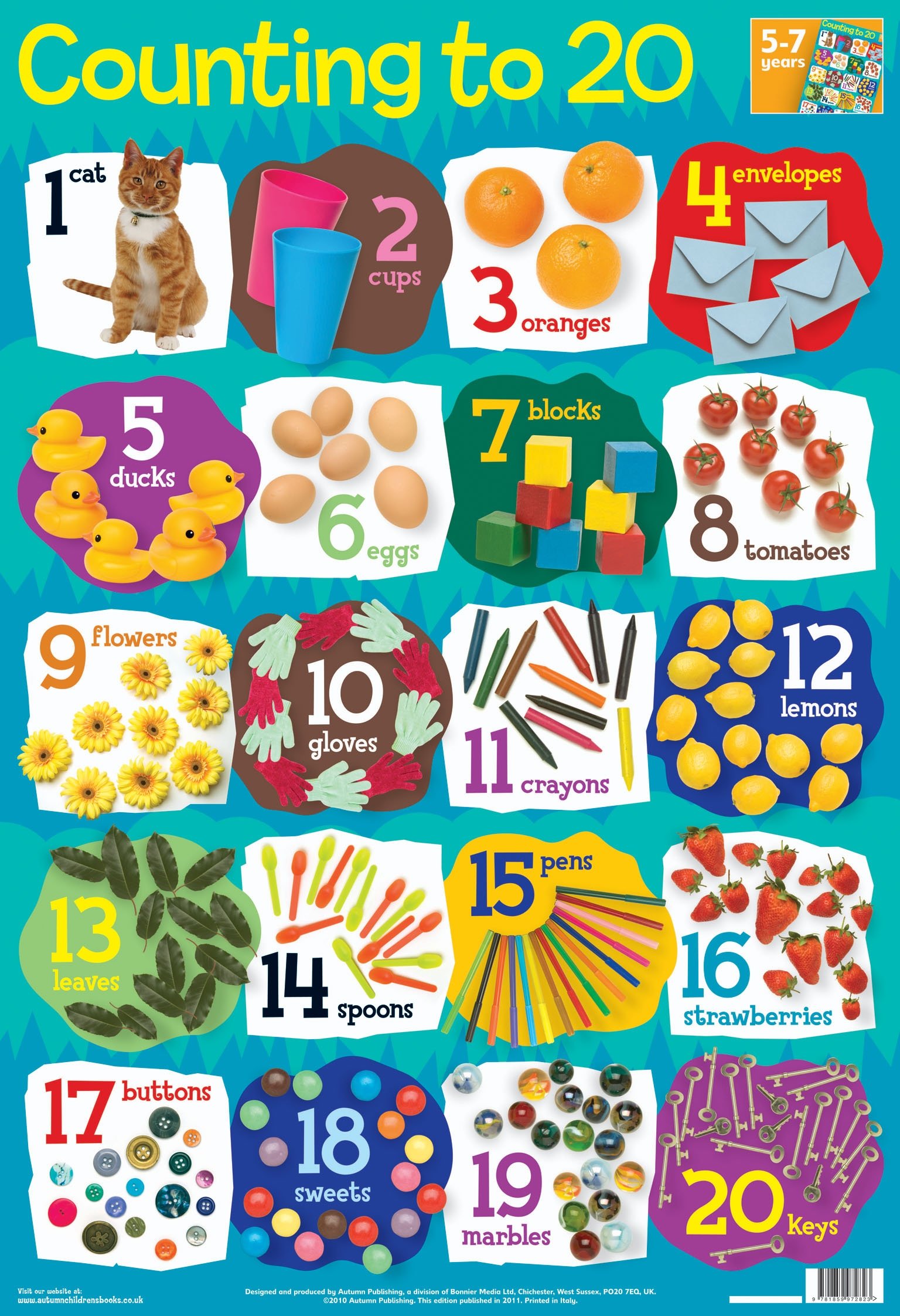 Number Poster 1 20 In Color 359 Number Poster 1 20 In Color 359