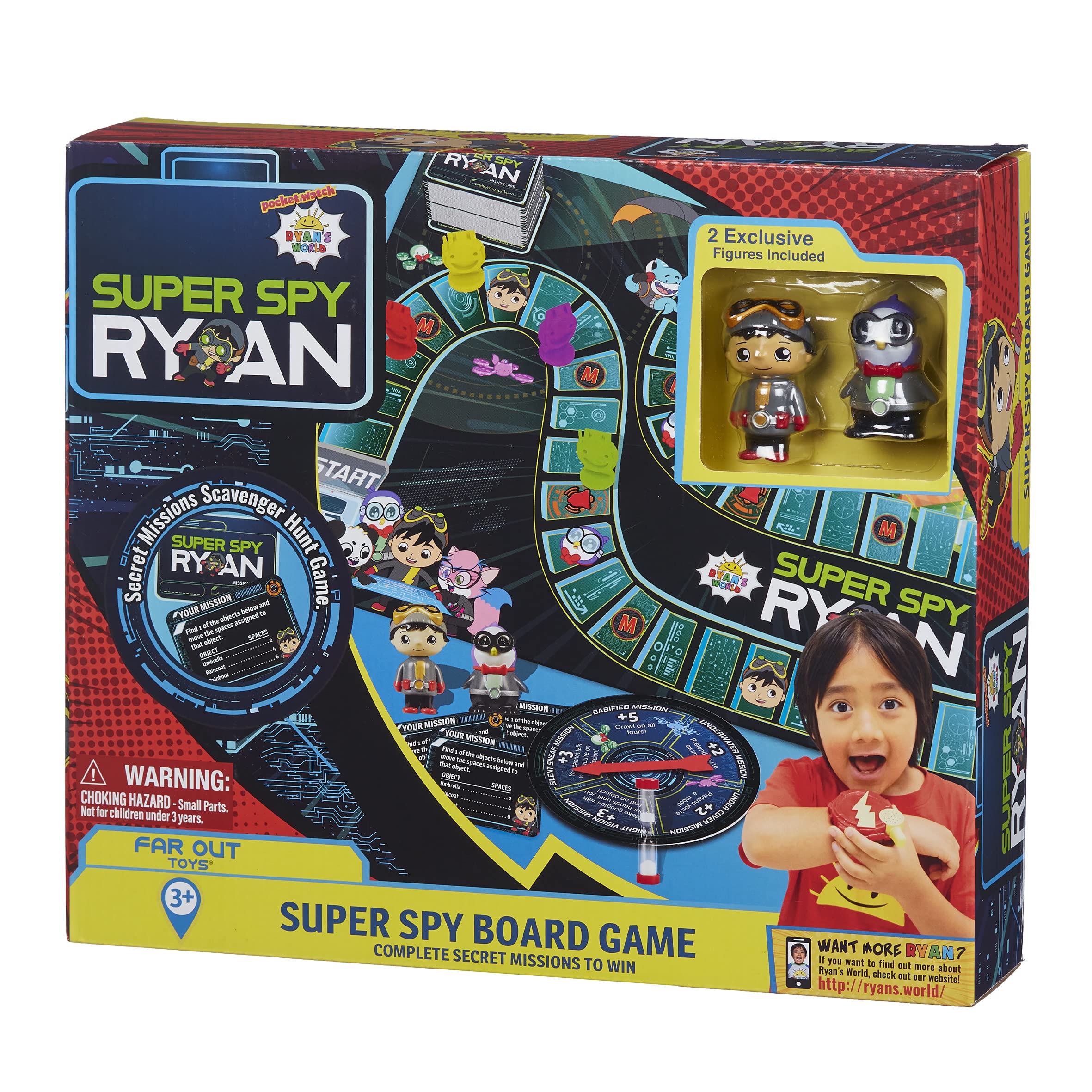 Mua Far Out Toys Ryan’s World Super Spy Board Game, Mission Scavenger ...