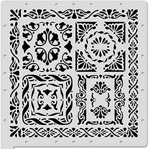 Amazon.com: Fiskars 12-66167097 ScrapBoss 12-Inch by 12-Inch Stencil ...