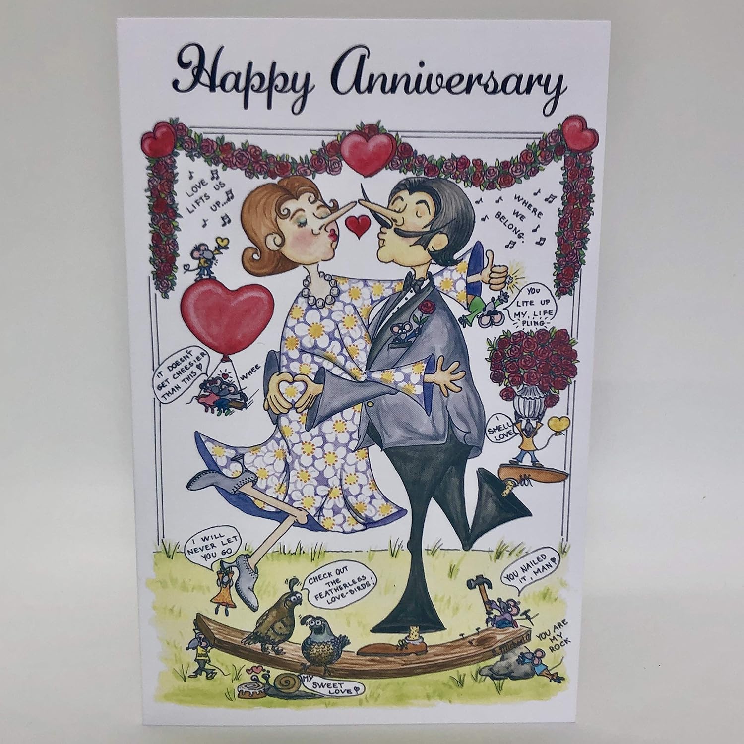 Amazon.com: Whimsical Happy Anniversary Card by S Michael O: Handmade