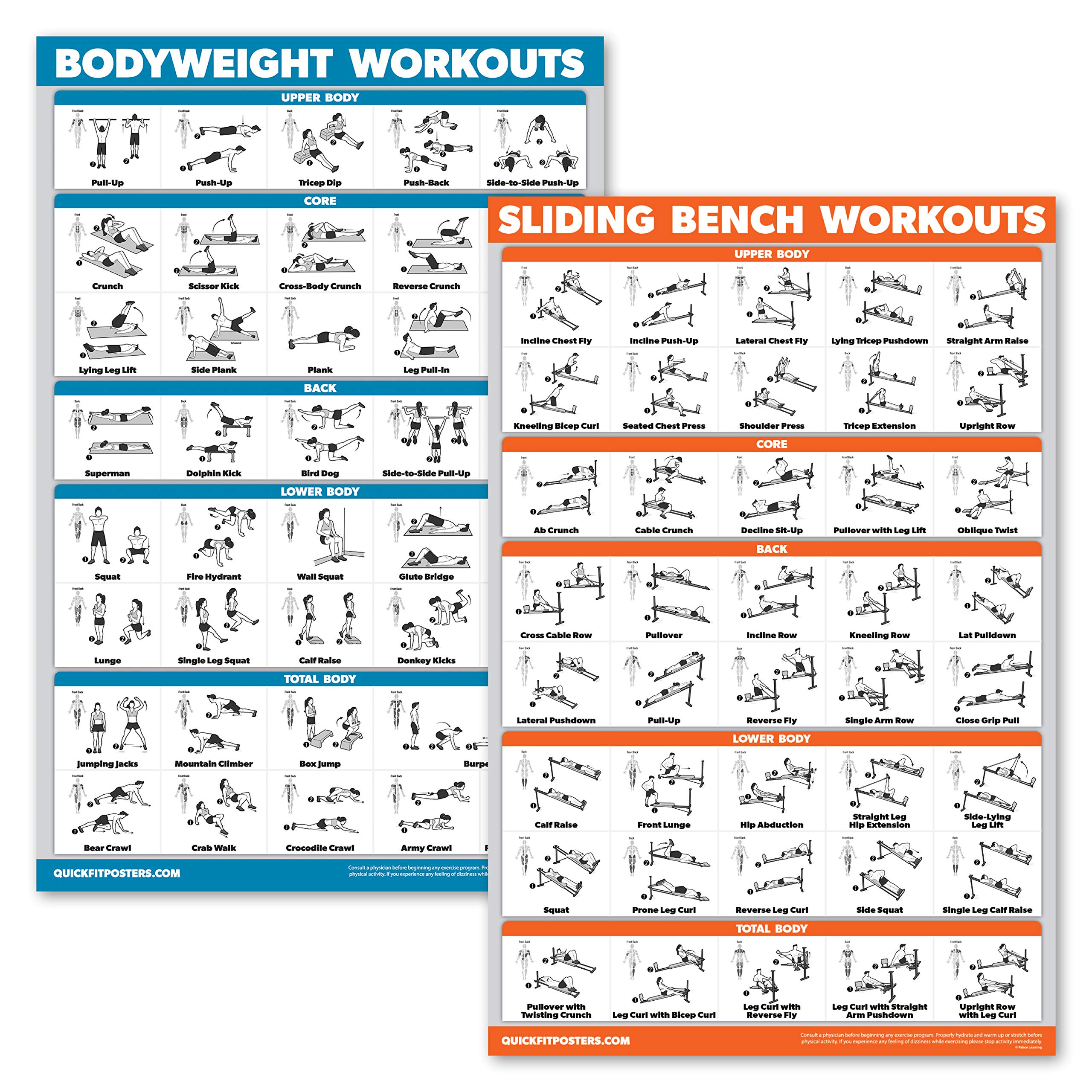 Mua QuickFit 2 Pack - Sliding Bench Workouts & Bodyweight Exercise ...