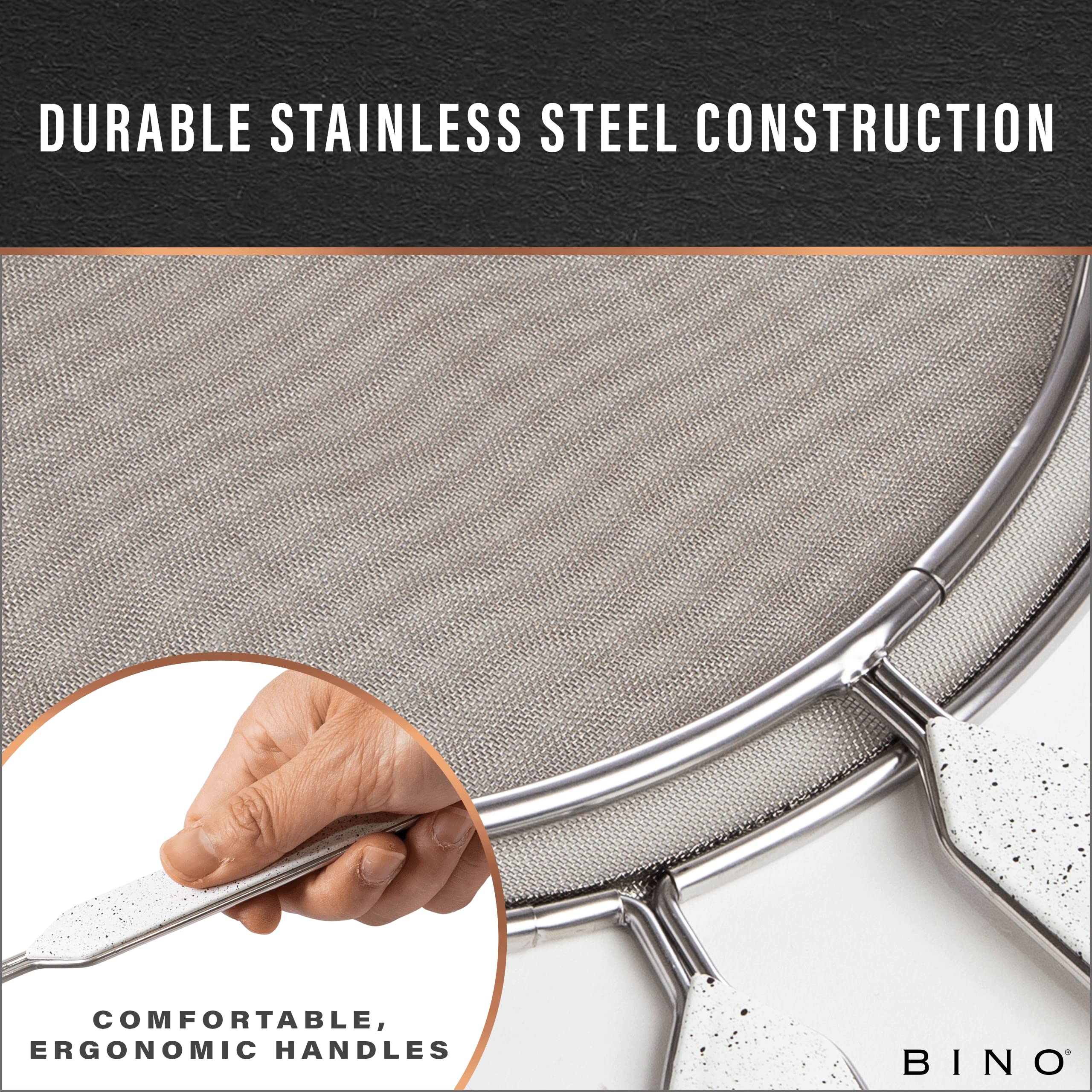 Mua BINO 2-Piece Stainless Steel Splatter Screen with Handle Set ...