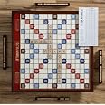 Amazon.com: Scrabble Giant Deluxe Edition with Rotating Wooden Board ...
