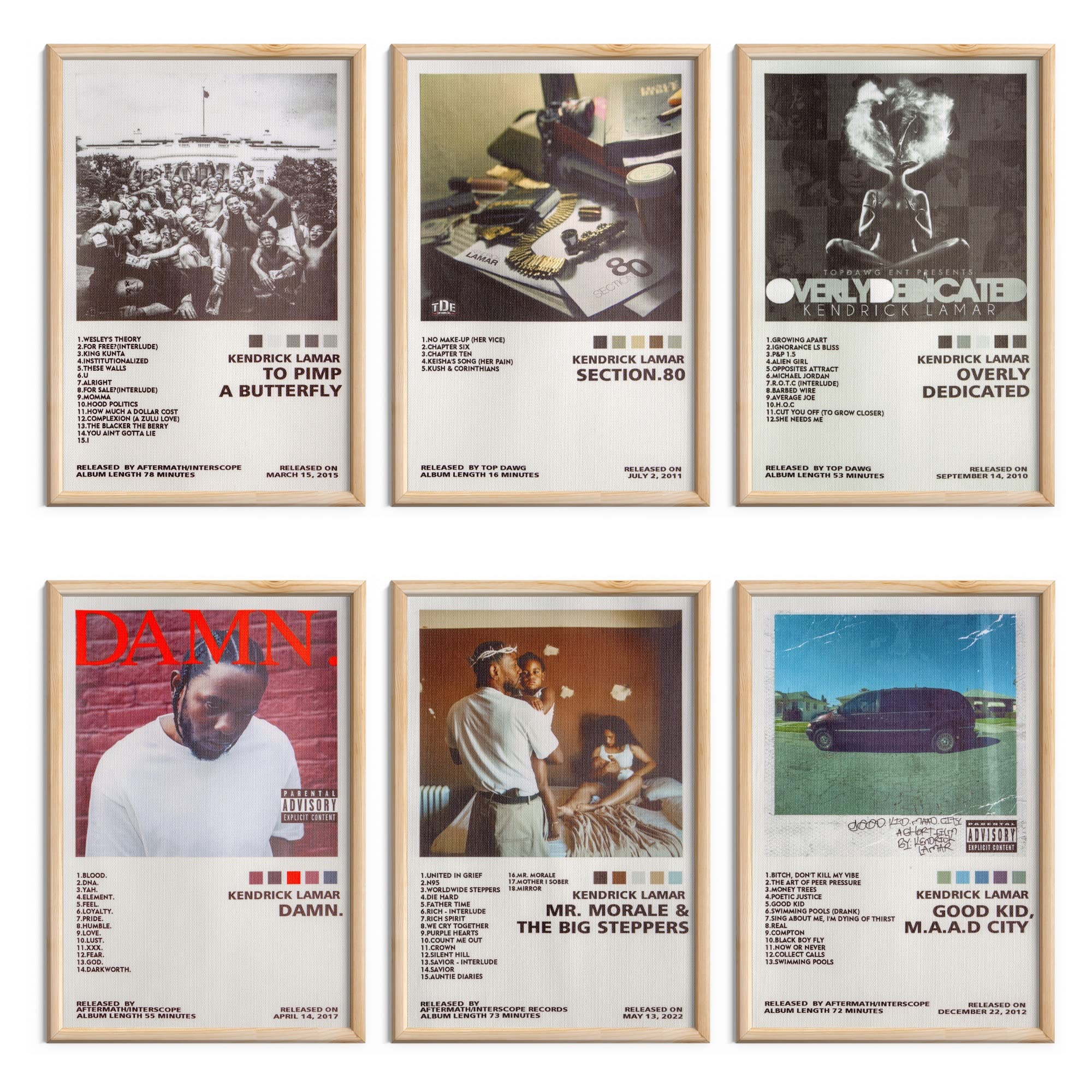 Mua ManRule Kendrick Lamar Poster Set of 6 Album Cover Posters 8 by 12 inch Music Posters for ...