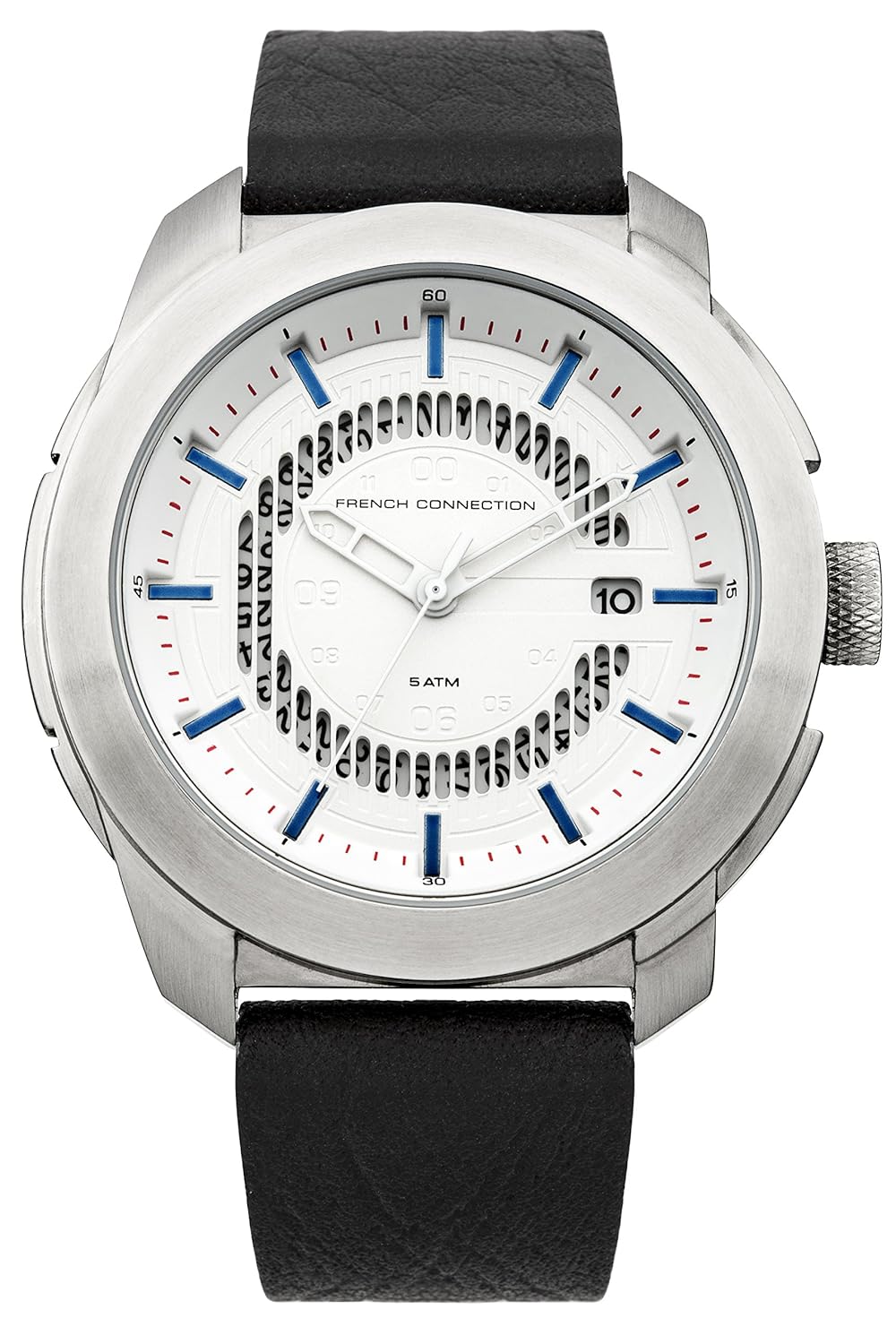 FRENCH CONNECTION Men's Quartz Watch with White Dial Analogue Display ...