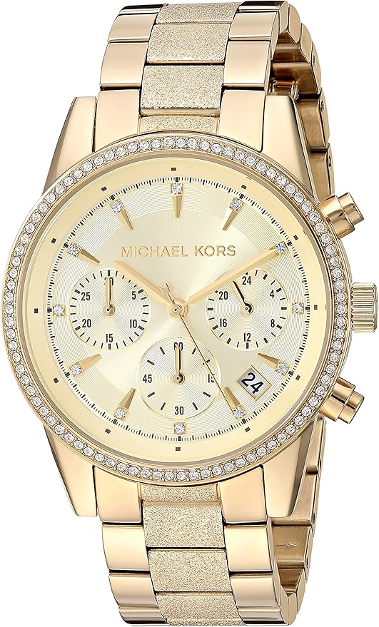 Michael Kors MK6597 Reloj para Mujer, Extensible, Acero Dorado ...