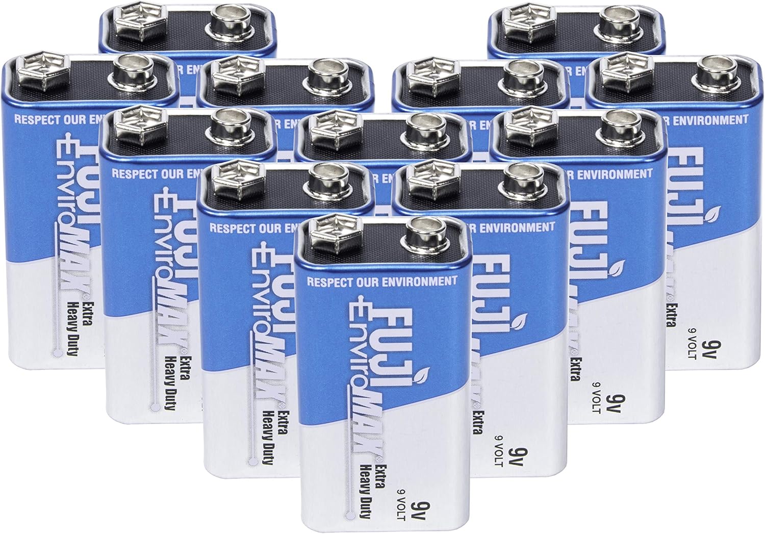 Fuji Enviromax type 9V batteries, extra heavy duty, manufactured to be ...