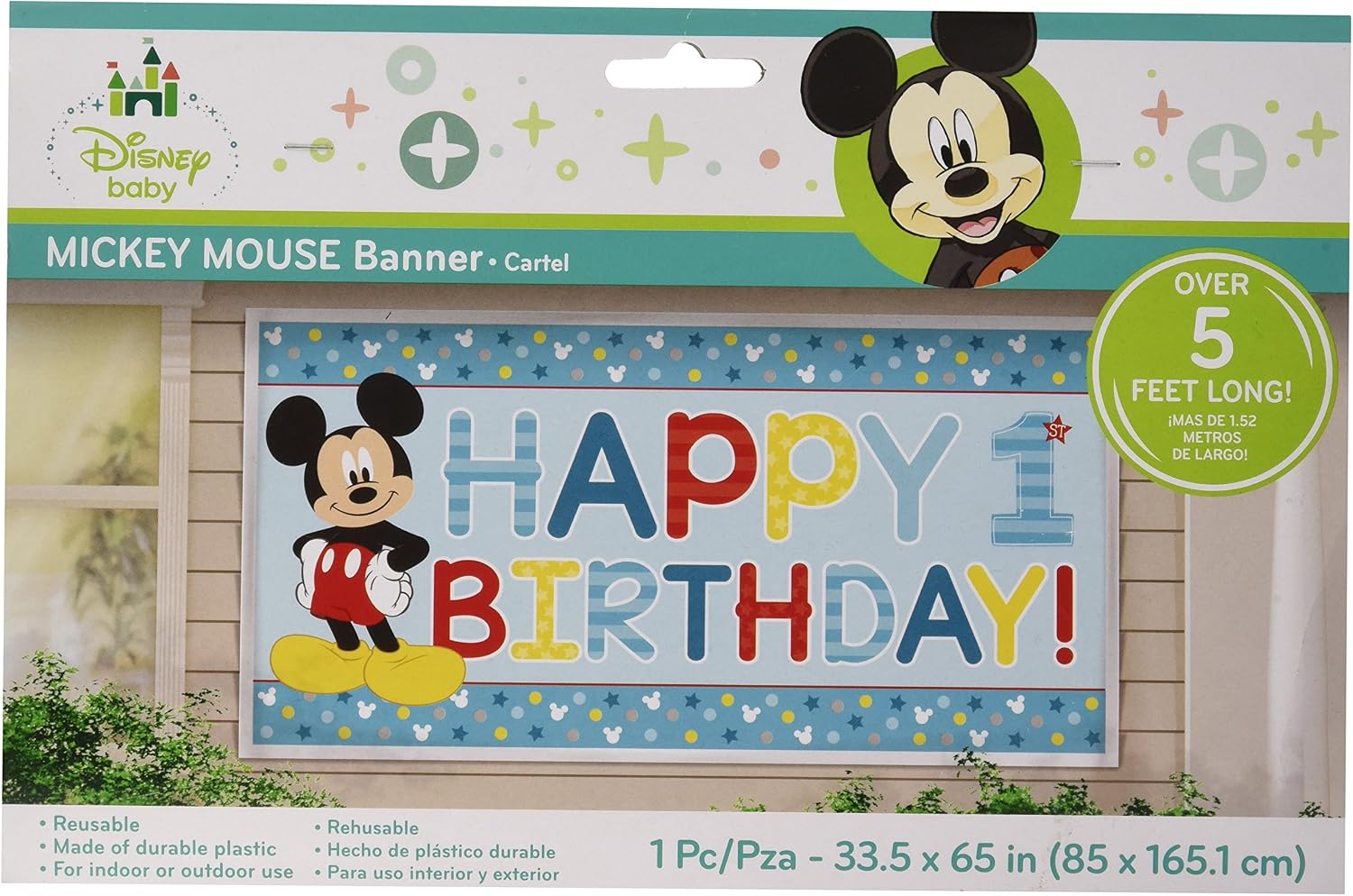 Amazon.com: Disney Mickey's "Fun to be One" Horizontal Giant Sign ...