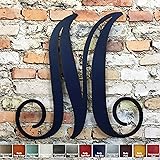 Amazon.com: Large IRON SCROLL MONOGRAM Initial Letter Wall Grille ...