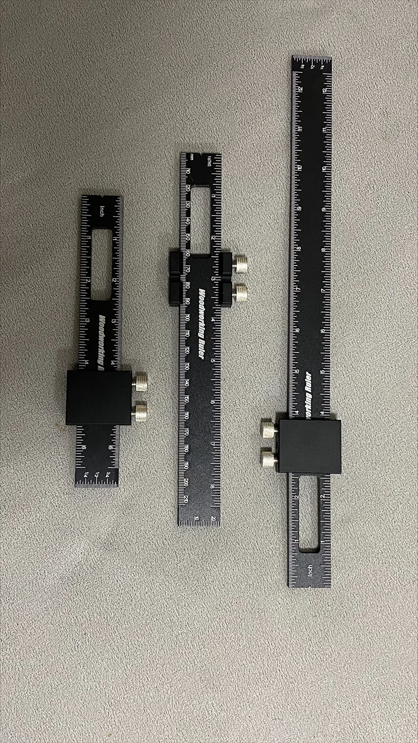 Mua Professional Woodworking Rulers - Set of 3, 6/8/12 Inch & Metric, T ...