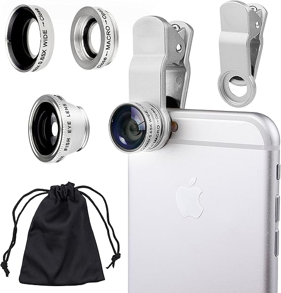 Universal 3 in1 Camera Lens Kit for Smart phones includes One Fish Eye ...