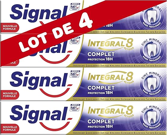 Signal Integral 8 Dentifrice Complet Antibactérien au Zinc, Protection ...