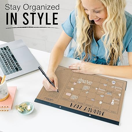 Mua Rustic Teacher Desk Calendar 2024-2025 - Academic Desk Calendar ...