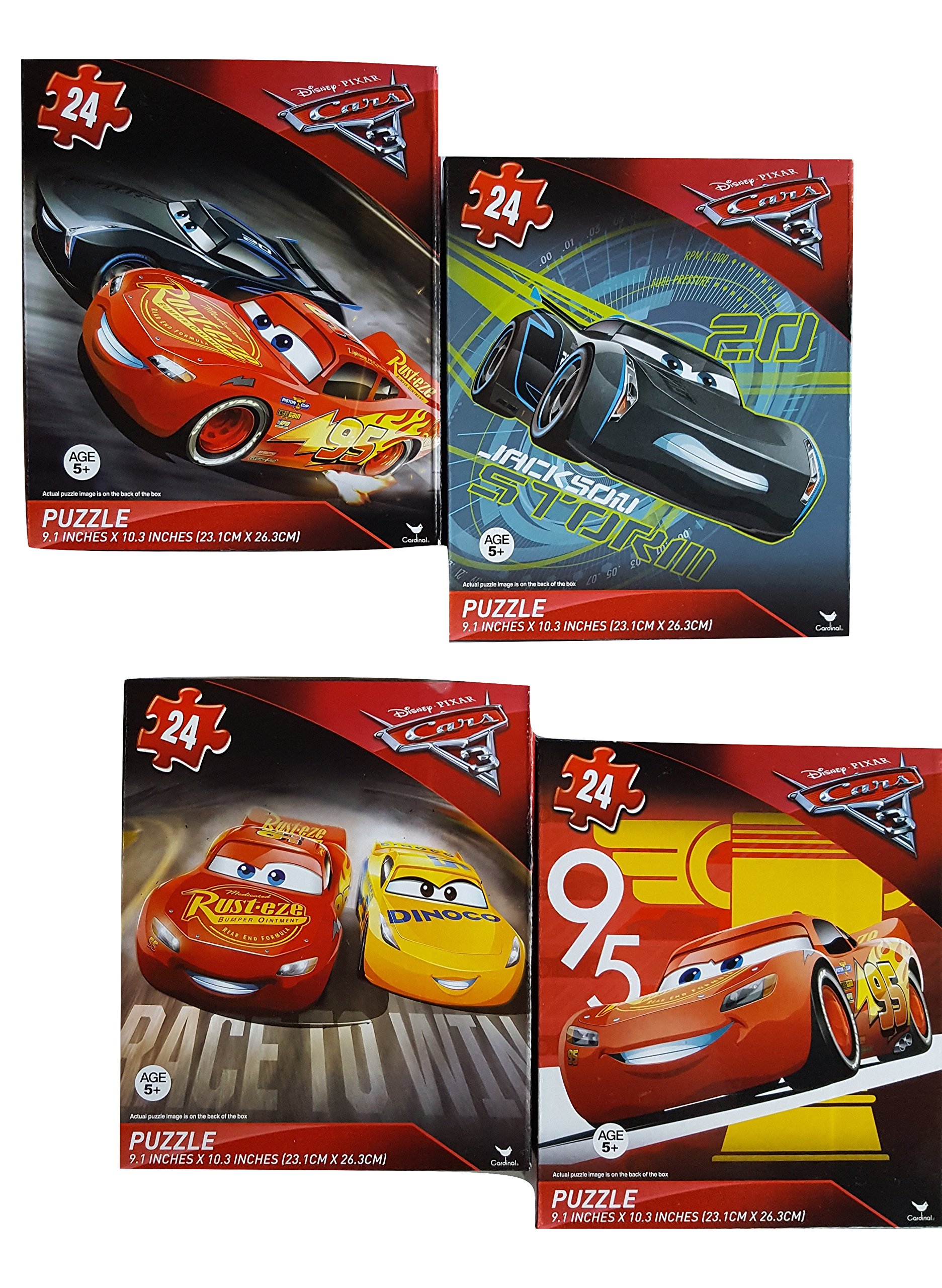 Buy Pixar Cars3- 4 Assorted Puzzles:Lightning McQueen,Cruz and Jacksow ...