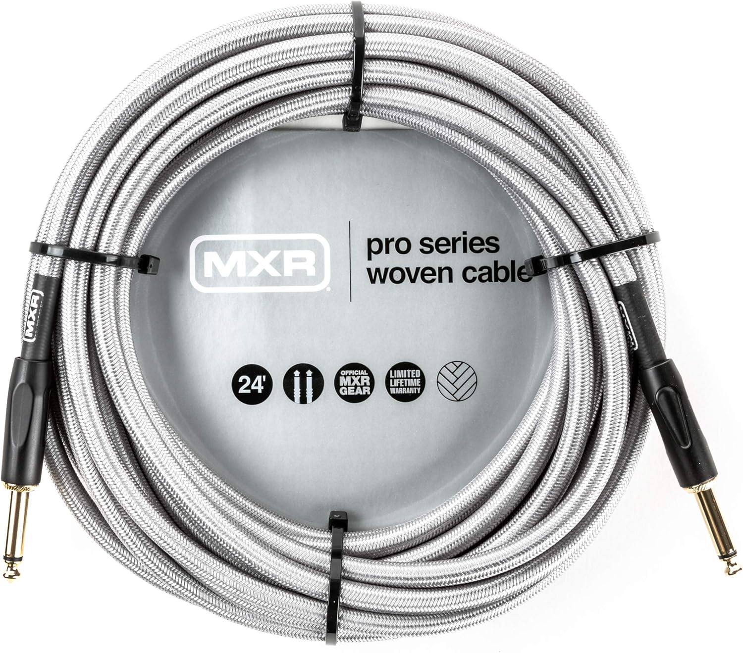 MXR Cable – DCIW24 24ft Wooven Silver Instrument Cable – BigaMart