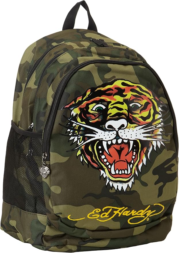 Amazon.com: Ed Hardy Bruce Tiger Backpack, Camo: Clothing