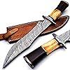 BK-40 Handmade Damascus Steel 15 Inches Bowie Knife - Beautiful Rose ...