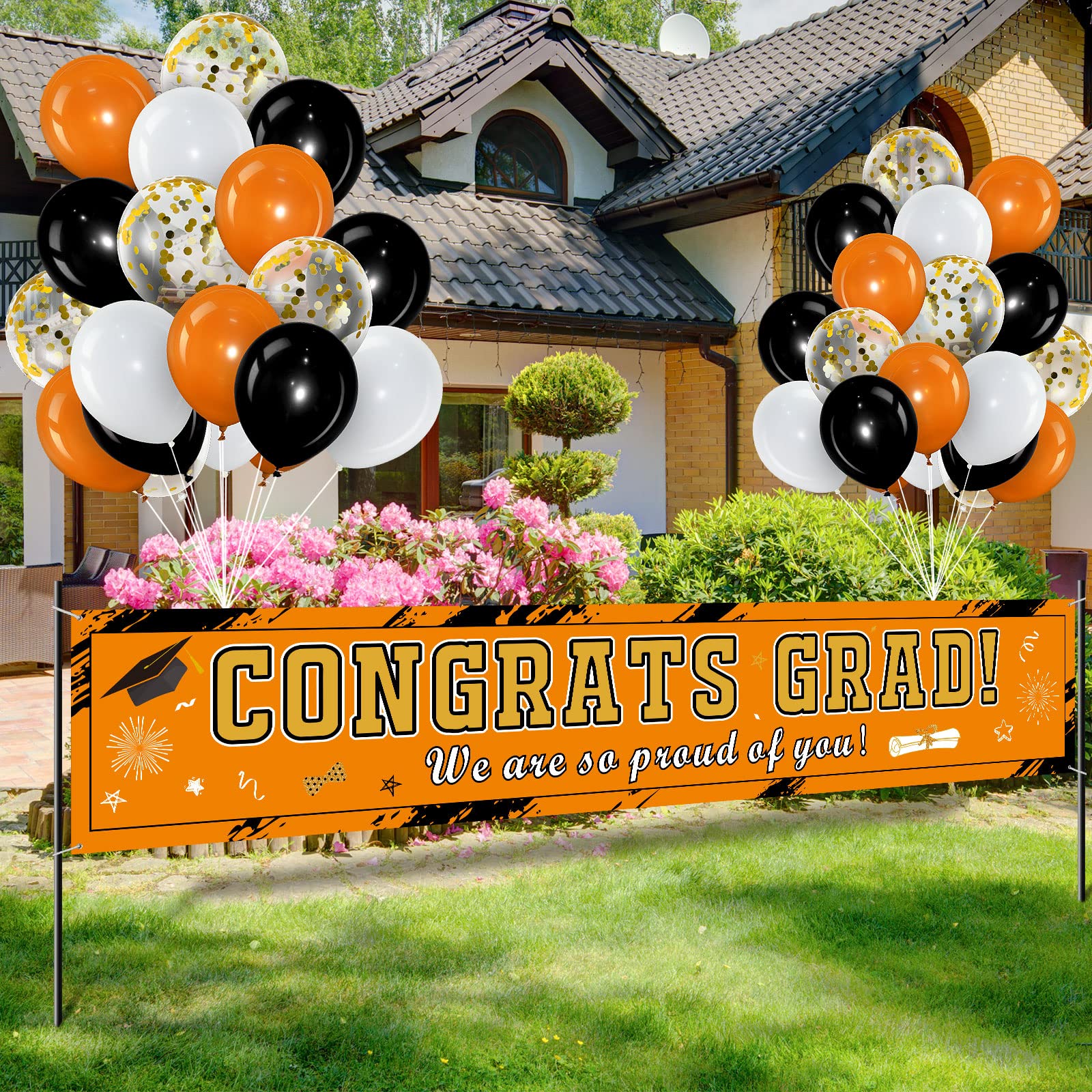 Tiamon 36 Pieces Class of 2025 Graduation Party Decorations Banner ...