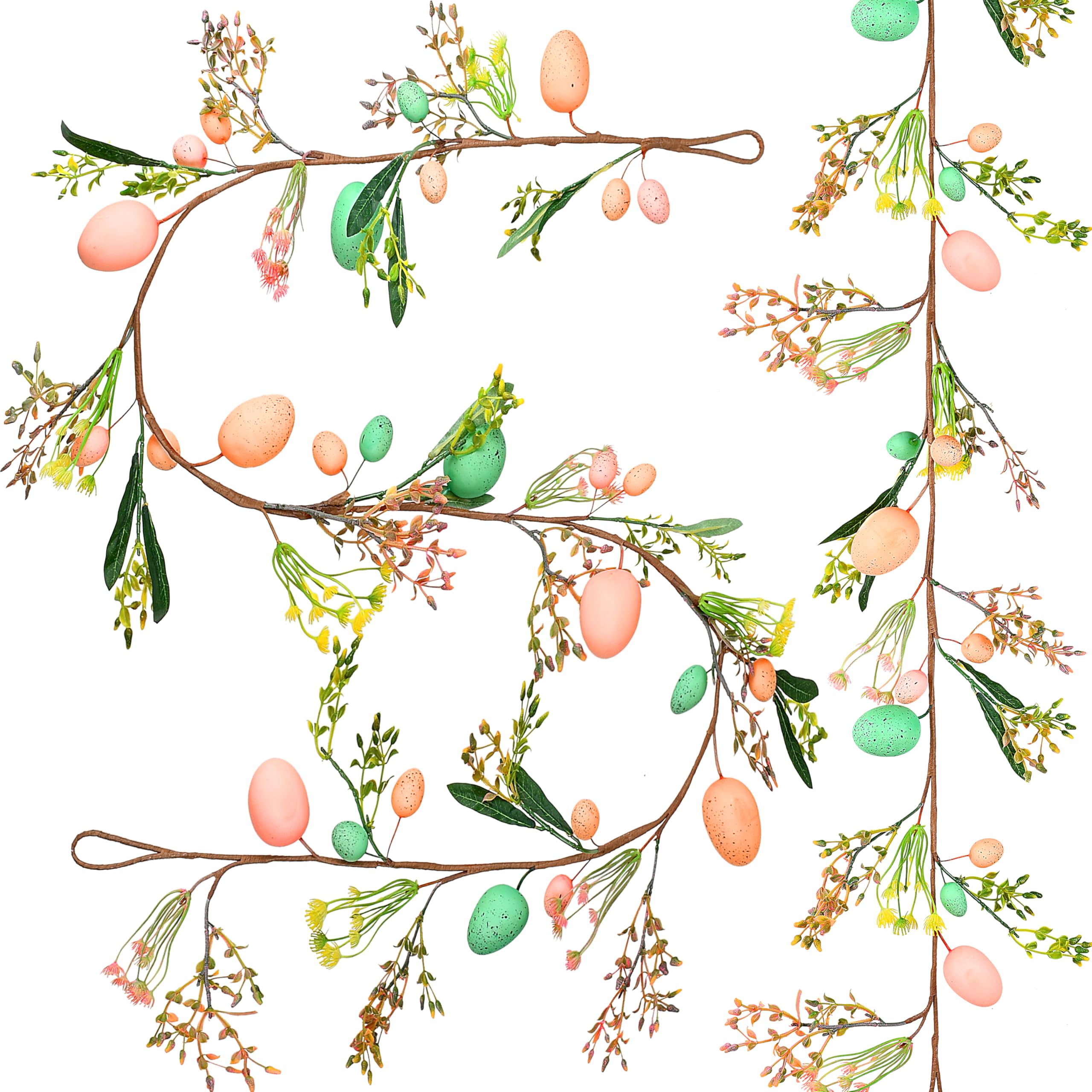 6 Ft Easter Garland with Easter Egg Artificial Spring Garlands with ...